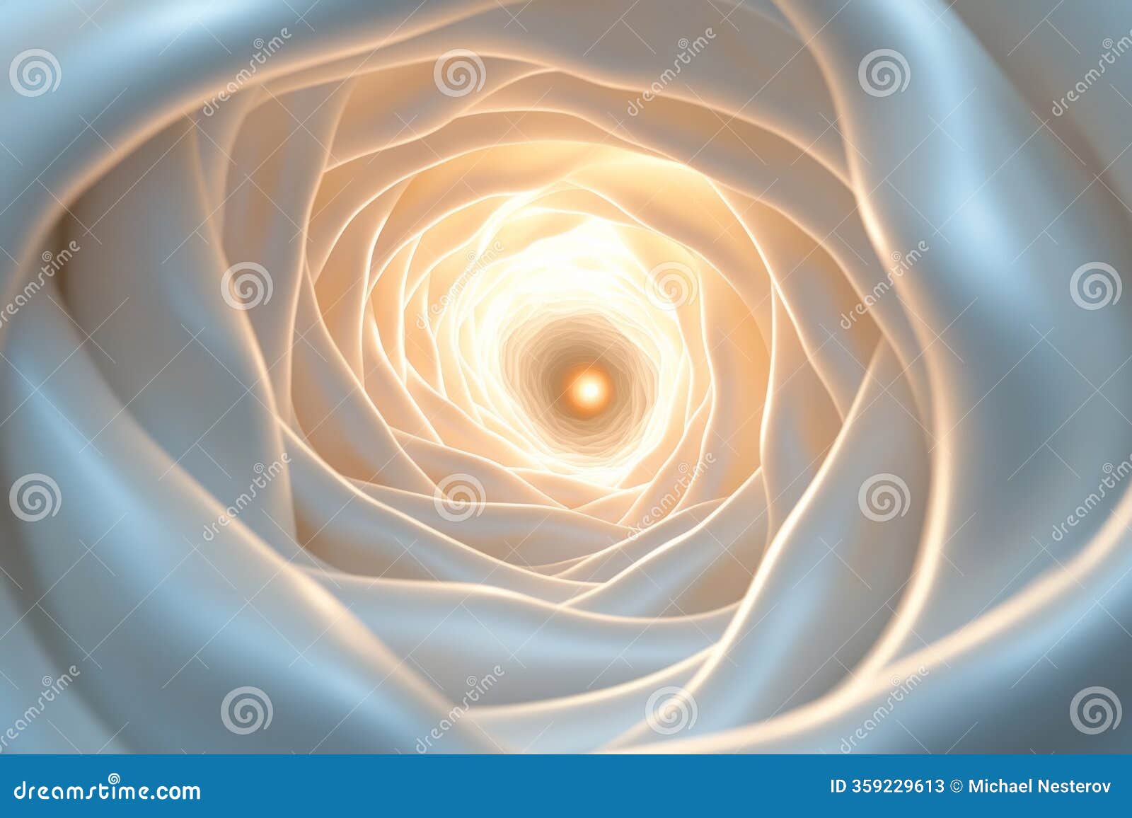 Smooth, Silky Curves Form a Mesmerizing Tunnel, Spiraling Inwards ...