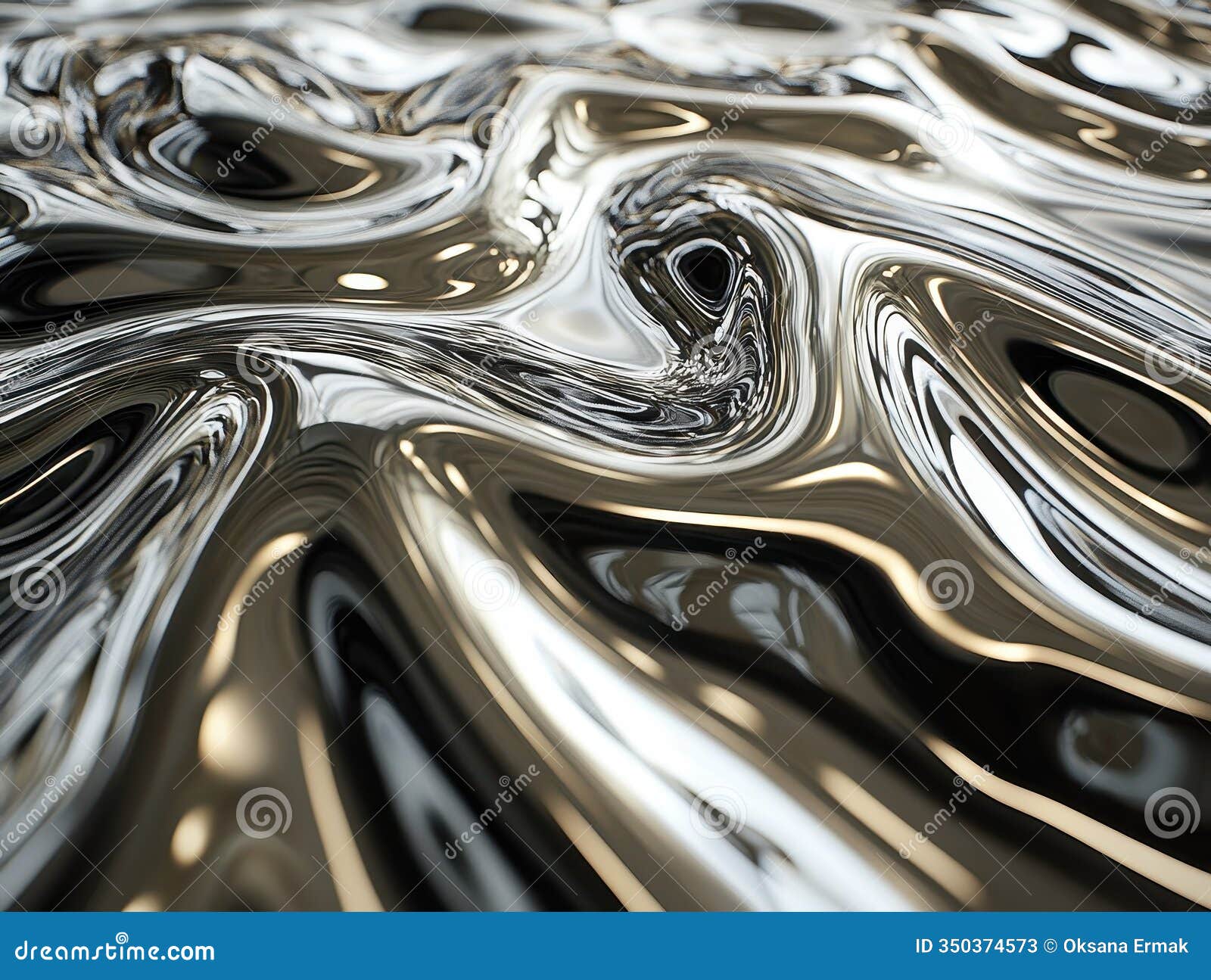 Smooth Silver Metallic Texture, Liquid Metal, Mercury or Gallium, with ...