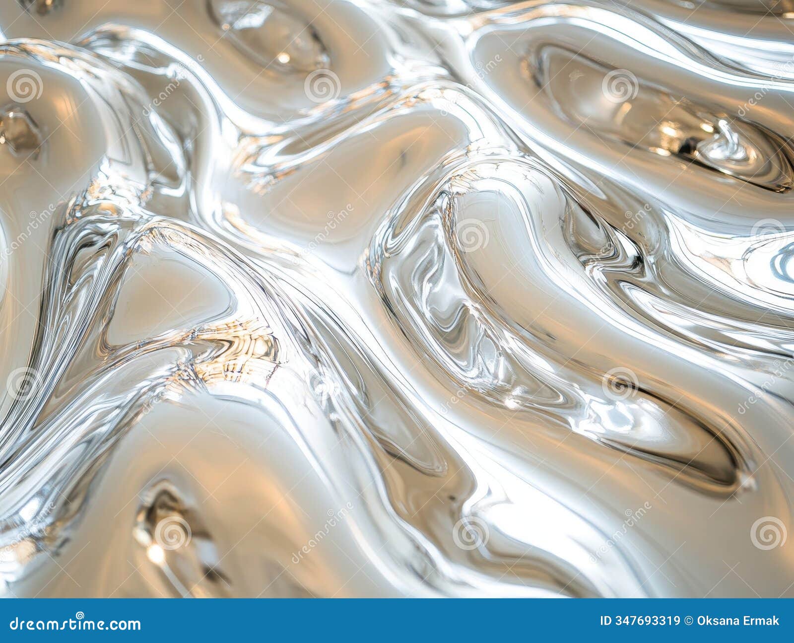 Smooth Silver Metallic Texture, Liquid Metal, Mercury Or Gallium, With ...