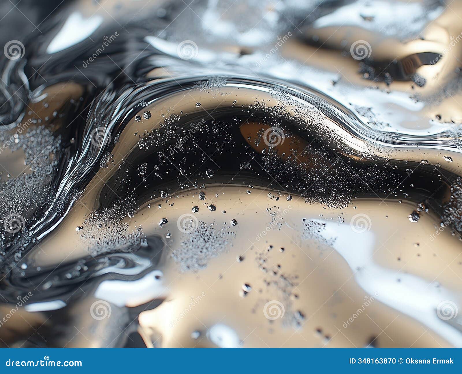Smooth Silver Metallic Texture, Liquid Metal, Mercury or Gallium, with ...