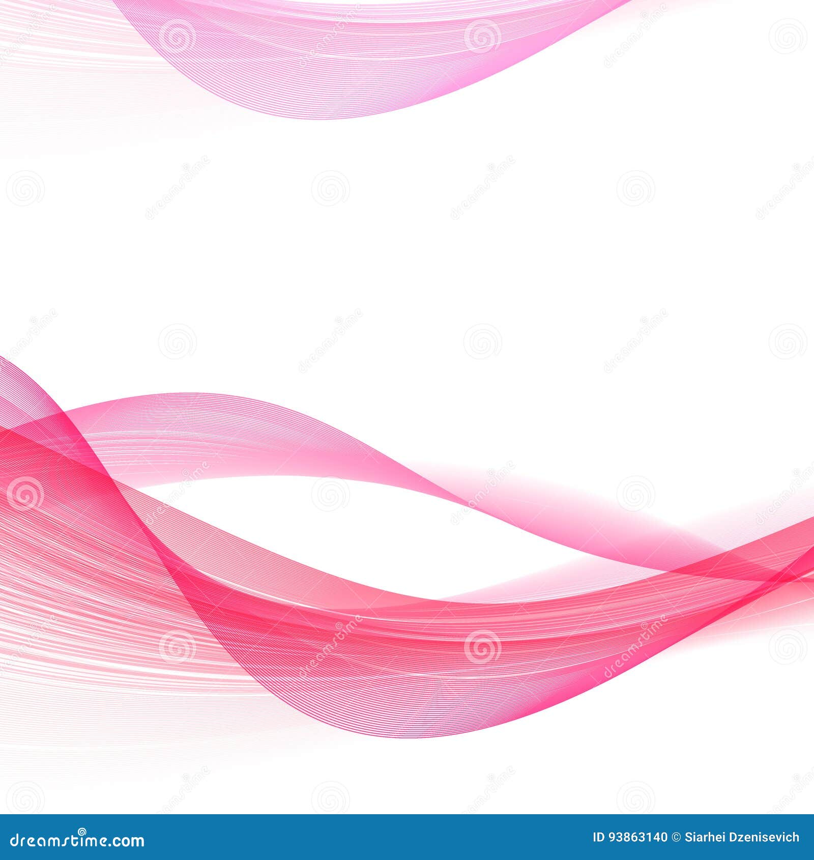 Smooth Soft Abstract Pink Lines Over White Stock Vector - Illustration ...