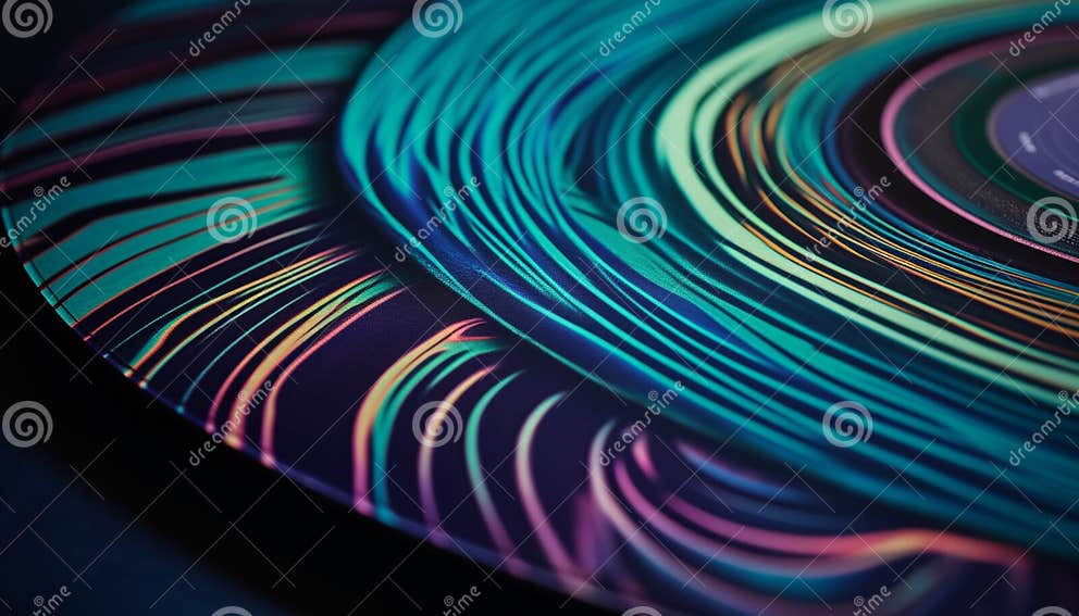 Smooth Spinning Disk with Vibrant Colors and Patterns Generated by AI ...