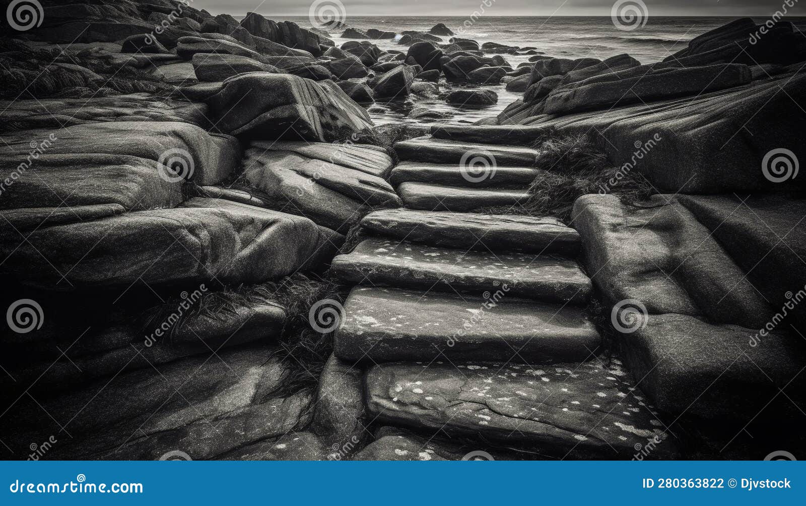 Smooth Stone Stack on Pebble Beach, Tranquil Seascape at Dusk Generated ...