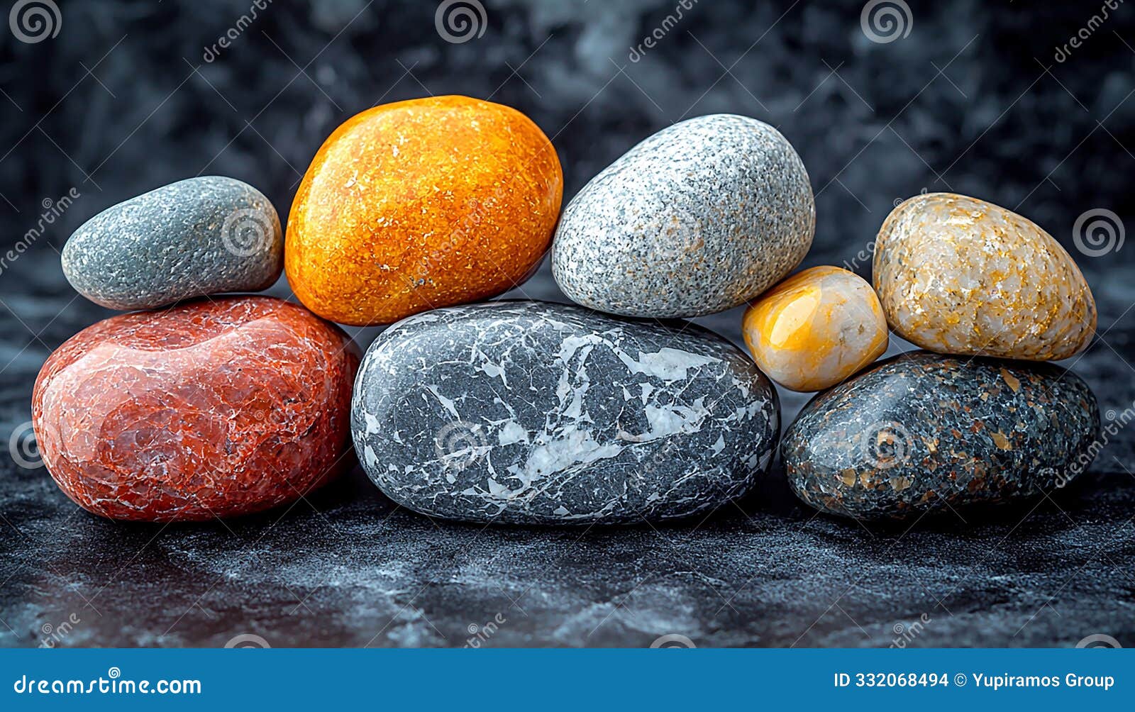 Smooth Stones in a Balanced Circle Arrangement Pattern Generated by AI ...