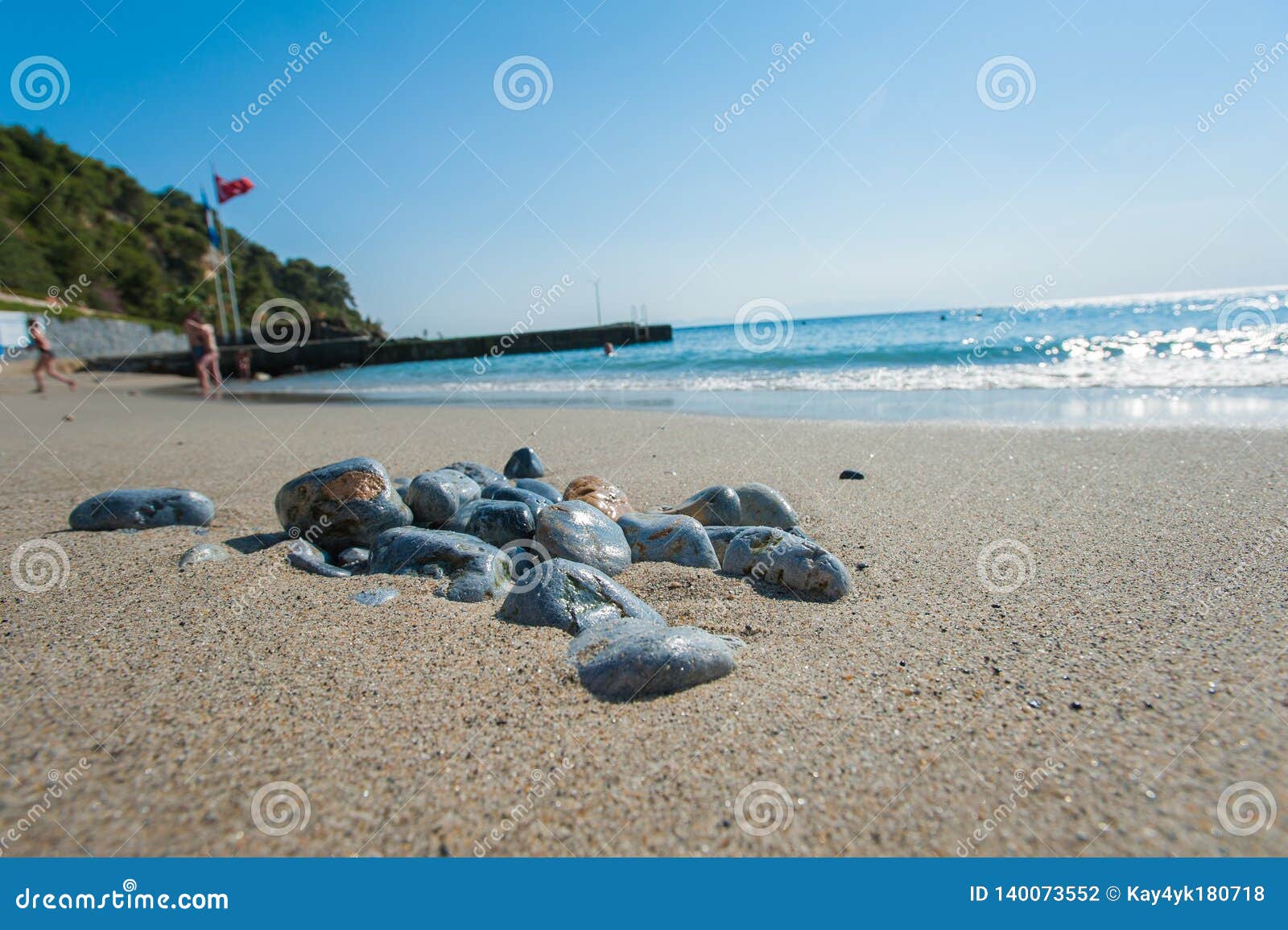 Smooth Stones on the Beach, Sea Rest Stock Photo - Image of color ...
