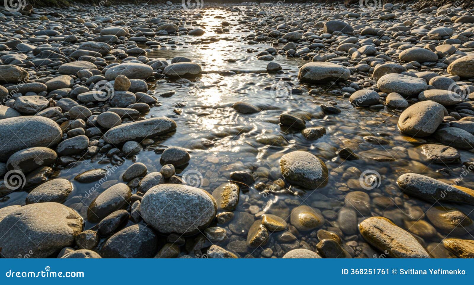 Smooth Sea Stones In Varying Shades Of Blue And White, Creating A ...