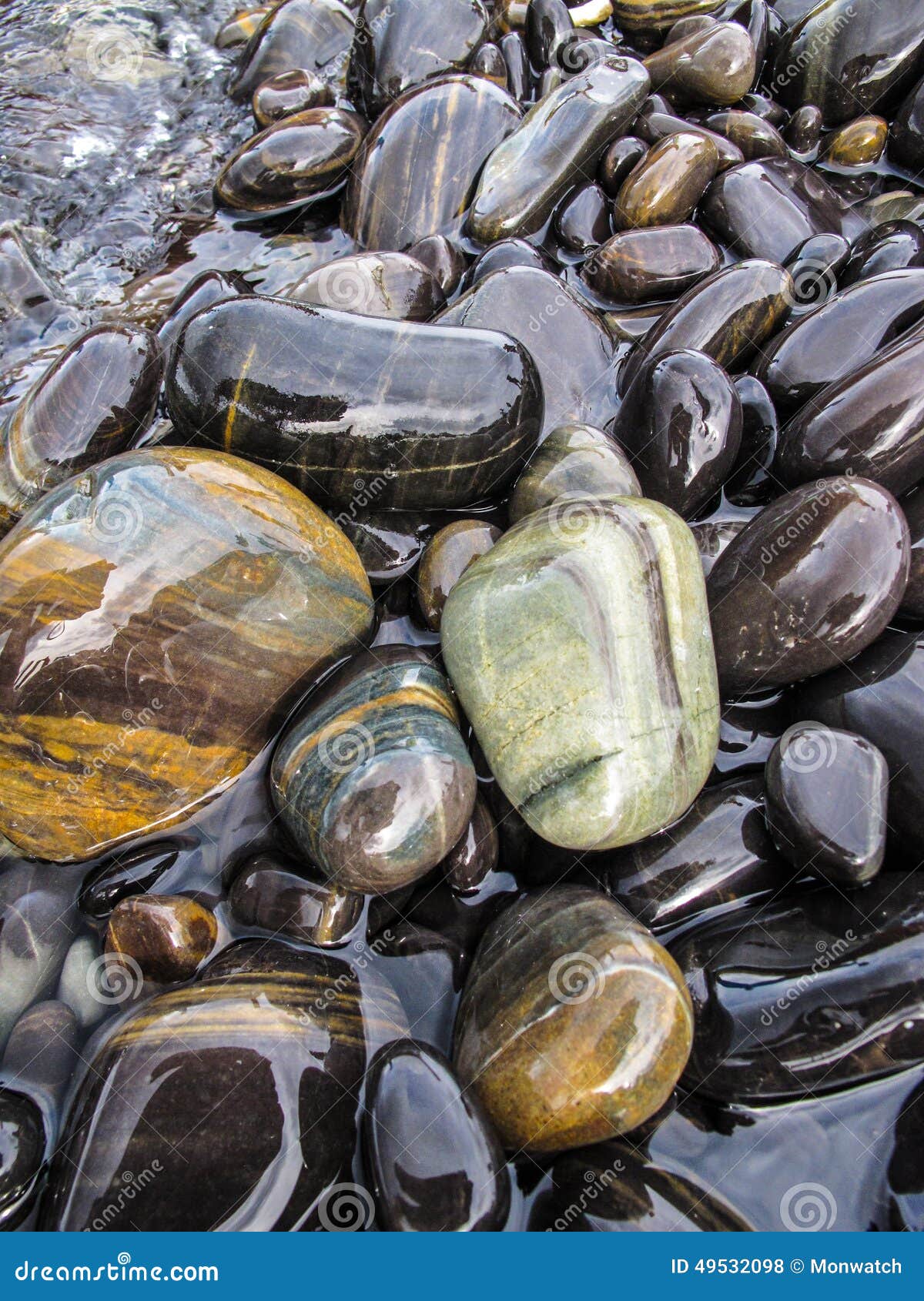 Smooth stones stock photo. Image of hard, lake, gray - 49532098