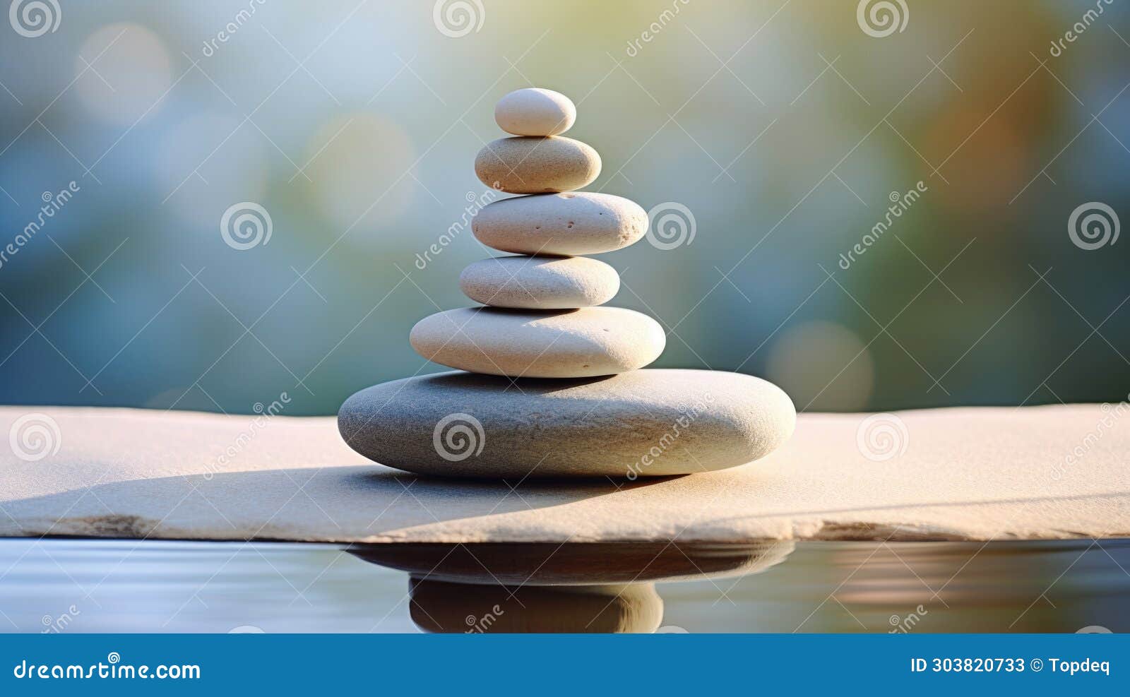 Smooth Stones Stacked in Balance, Tranquility and Meditation. Zen ...