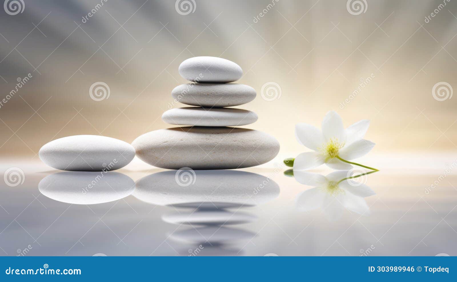 Smooth Stones Stacked in Balance, Tranquility and Meditation. Zen ...