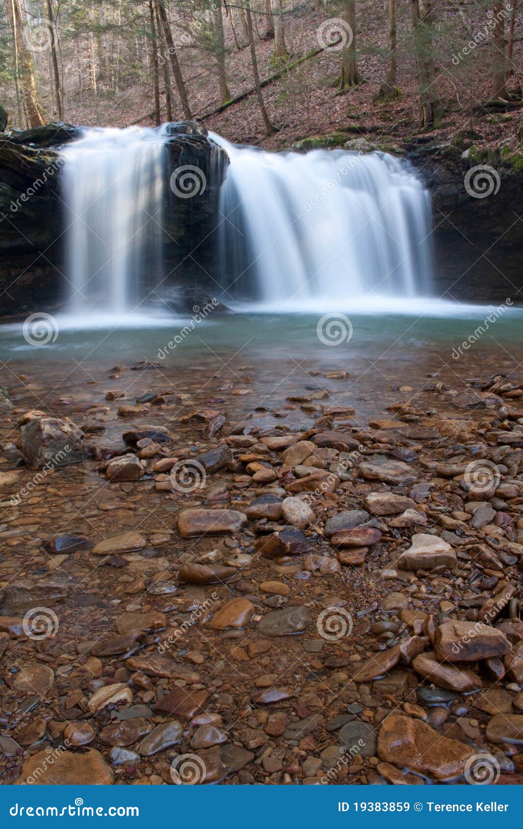 Smooth Stones and Waterfall Stock Image - Image of creek, rocks: 19383859