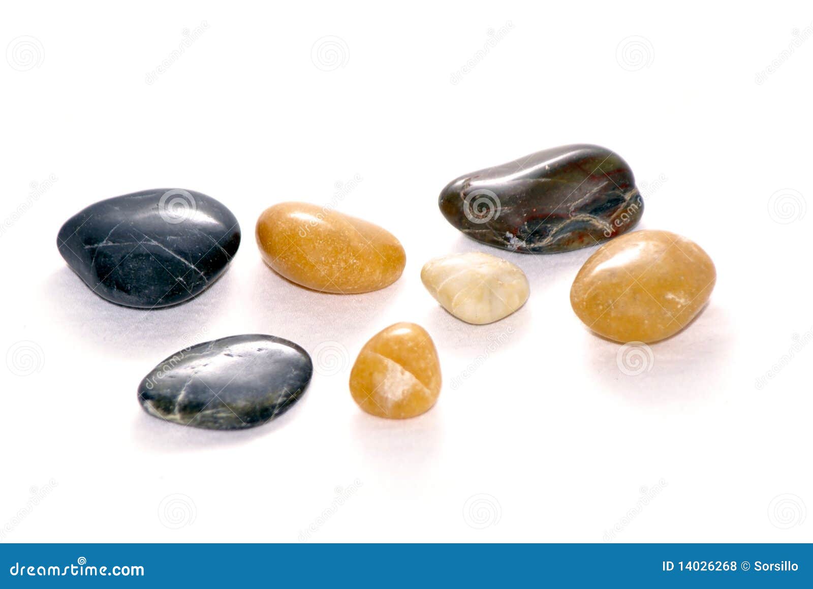 Smooth stones on white stock photo. Image of veined, massage - 14026268