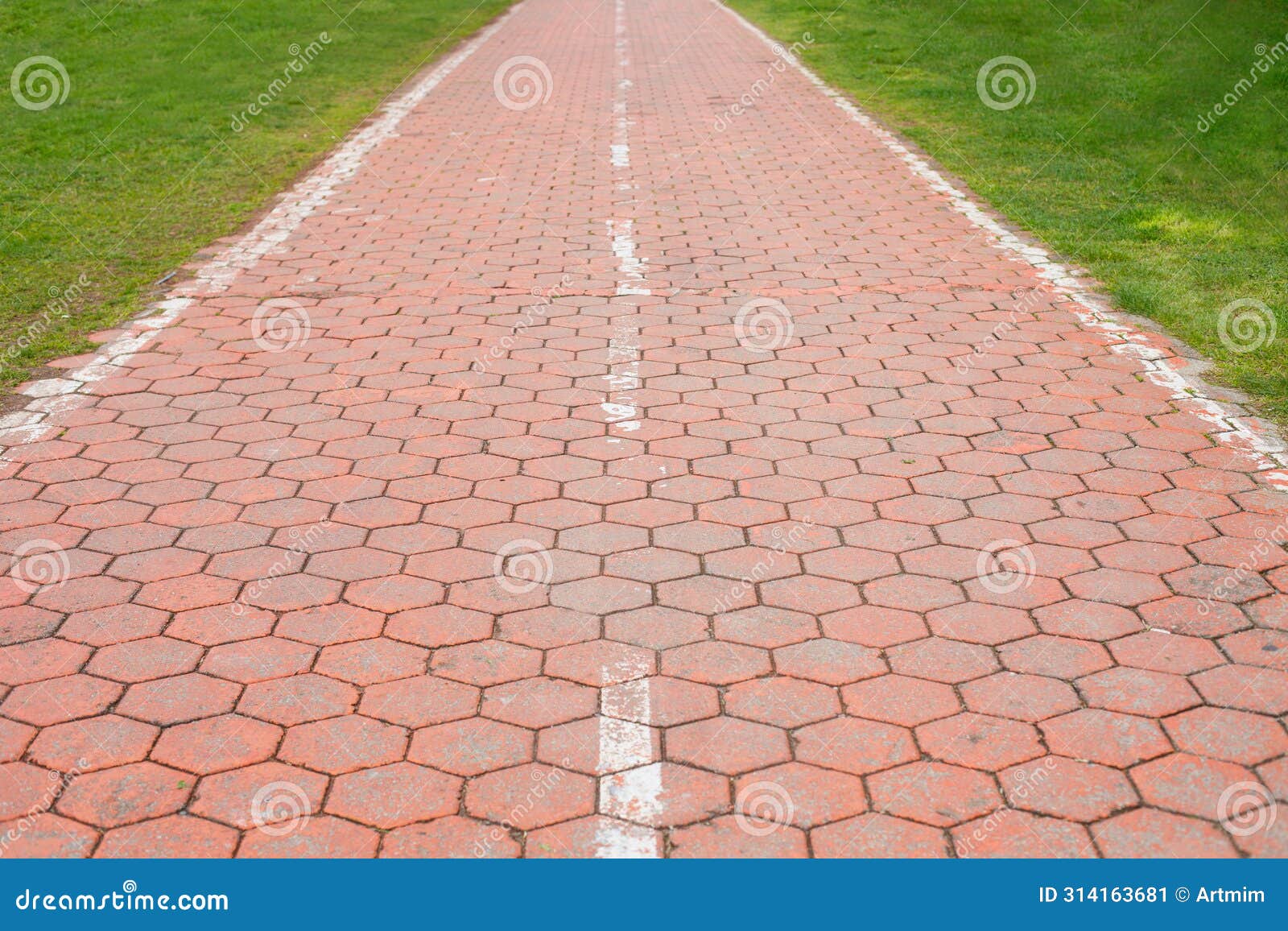 Smooth Straight Road Path Texture Background With Green Grass Stock Image Image Of Street