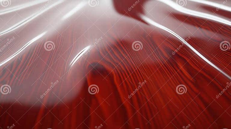 Smooth Surface Reflects Light on Polished Wood Grain Texture with Soft ...