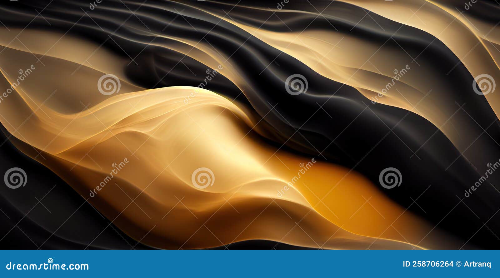 With a Smooth Texture and a Blur Effect, a Soothing Liquid Flow of Wavy ...