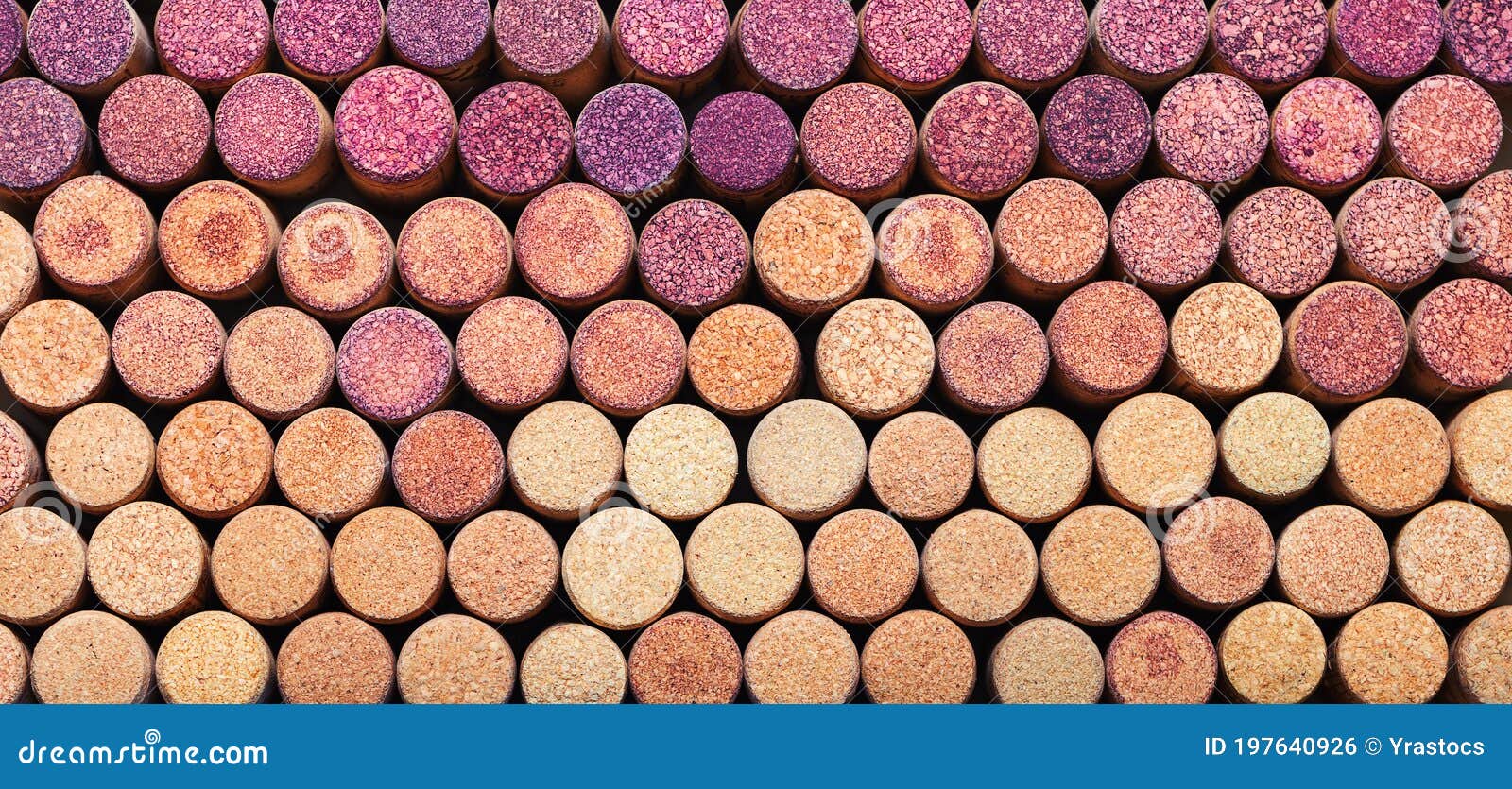 Smooth Transition of Color on the Background of Corks of Red and White ...