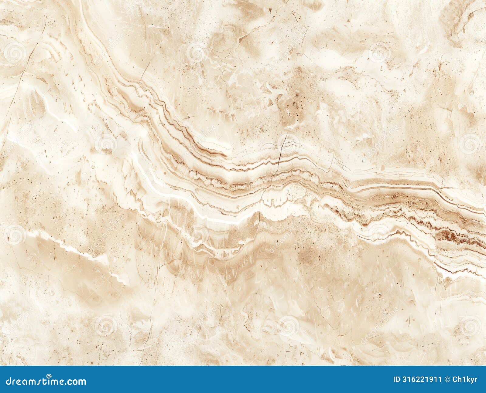 Smooth Transition Of Color And Pattern Shape On Cream Travertine ...