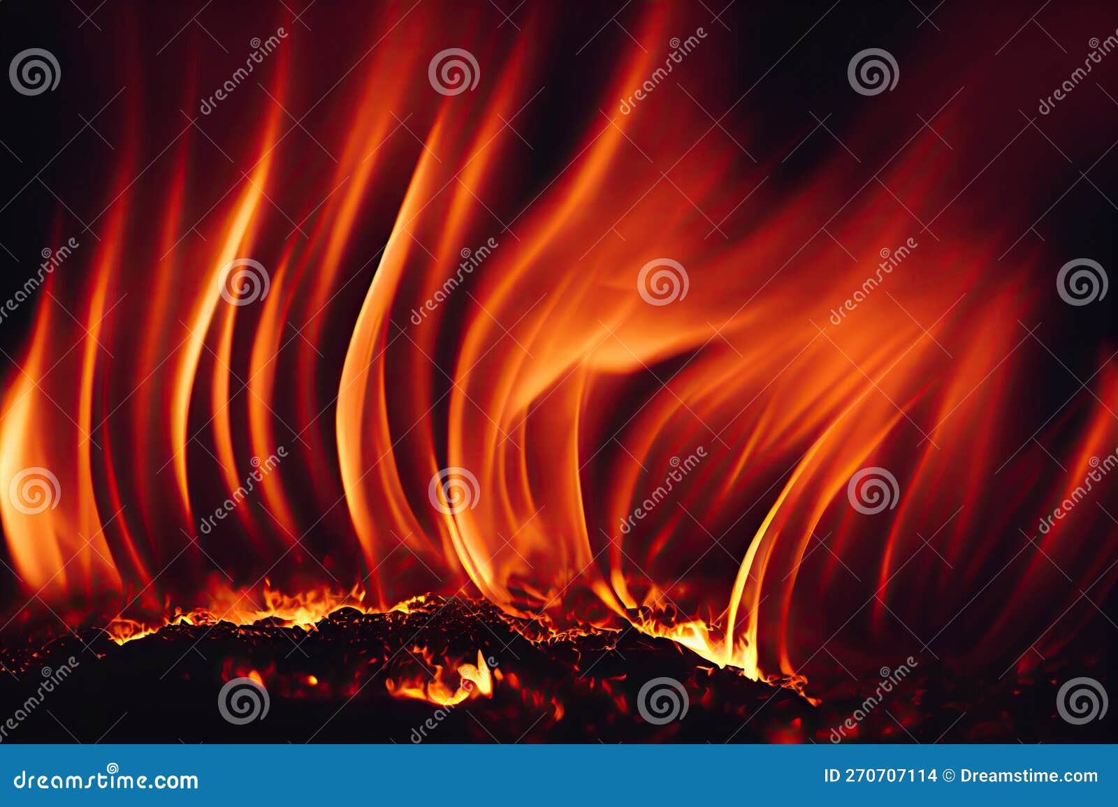 Smooth Vertical Blaze Fire Flame on Ground Stock Illustration ...