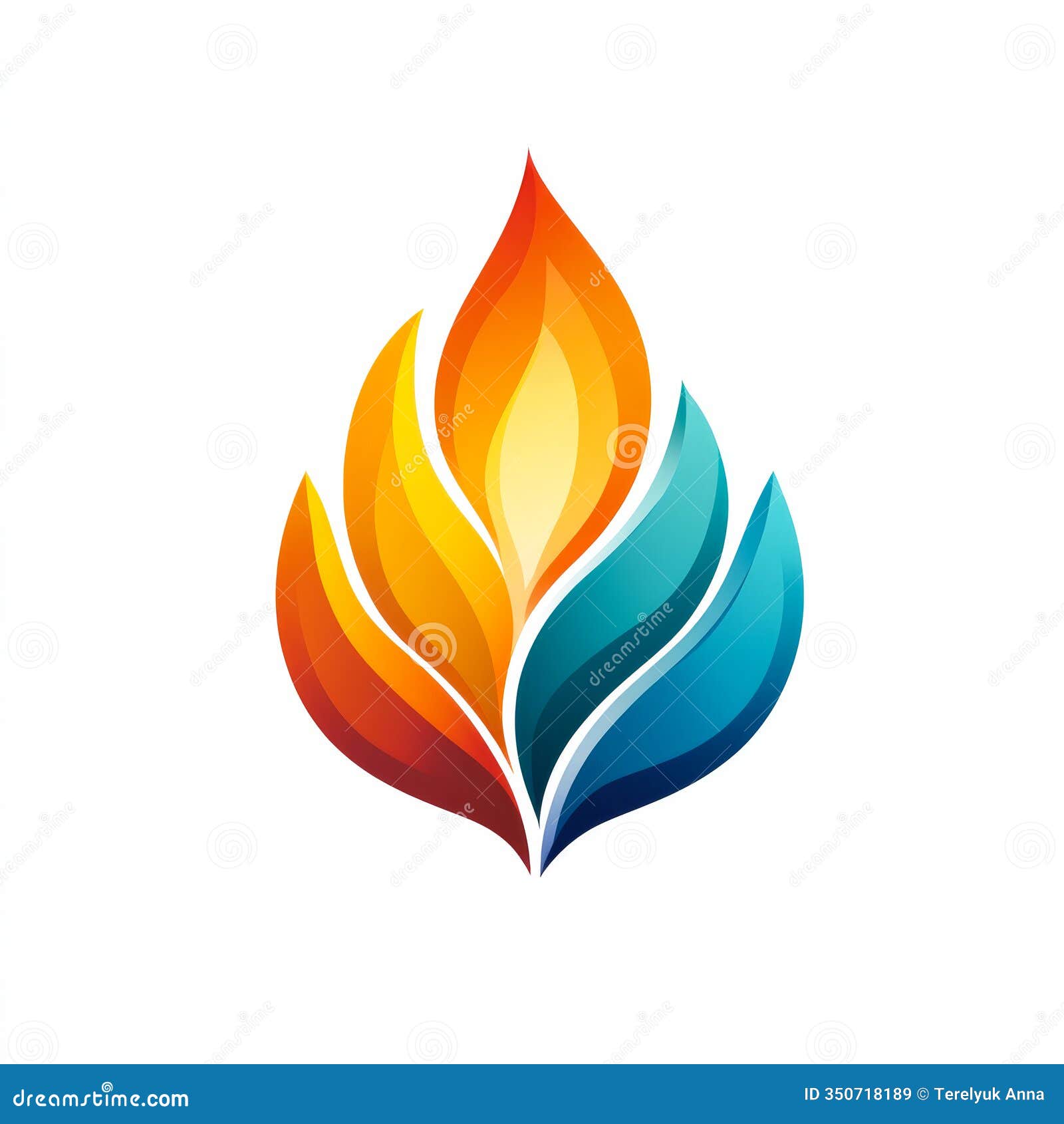 Smooth, Vibrant Flame Design. Stock Illustration - Illustration of ...