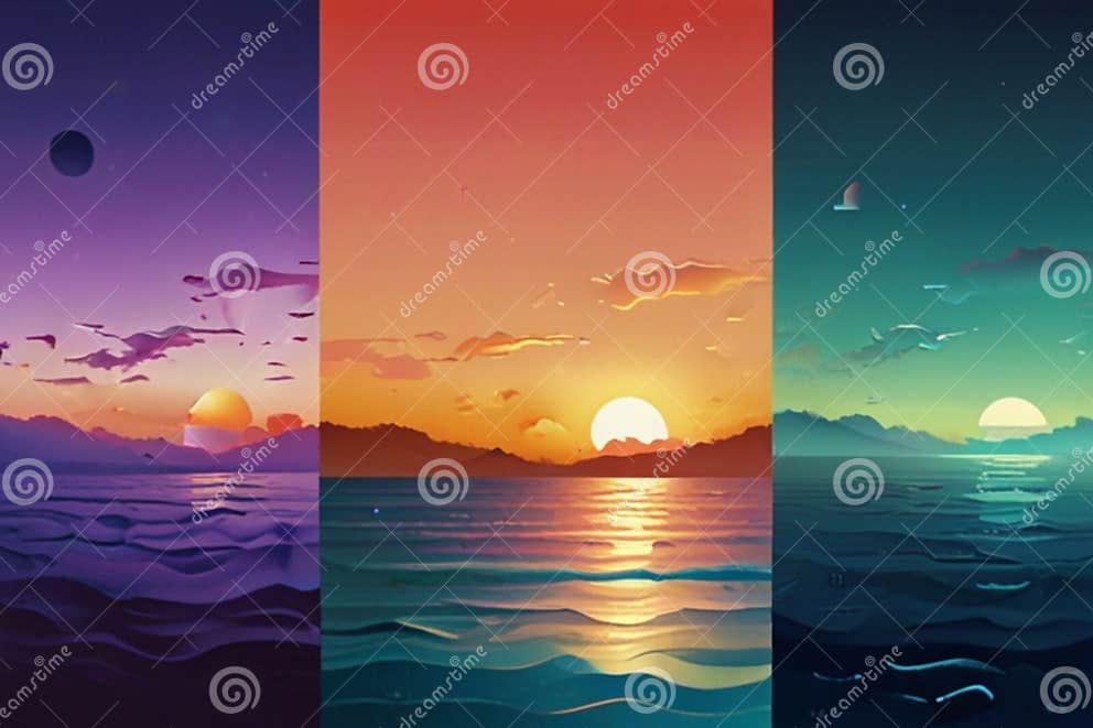 Smooth, Vibrant Gradients Transitioning between Calming Colors. Stock ...