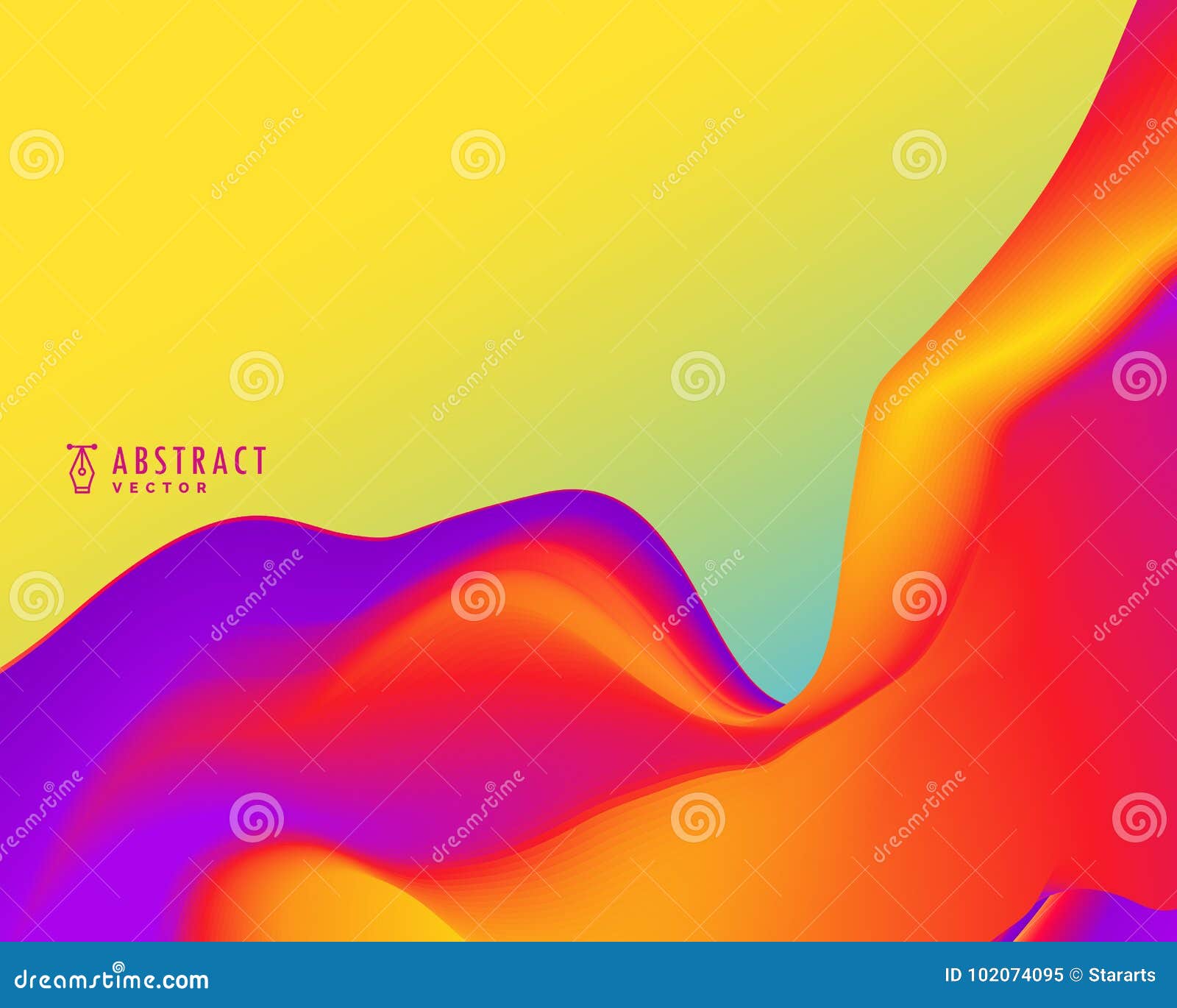 Smooth Vibrant Wave Abstract Background Design Stock Vector ...