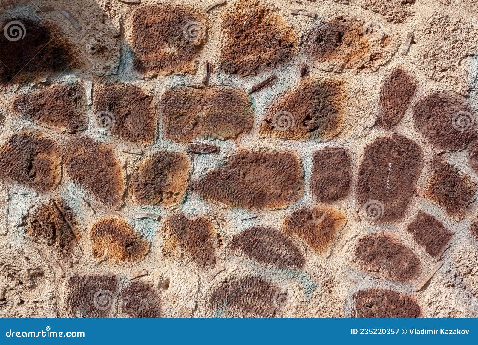 Smooth Wall of Old Porous Blocks of Different Sizes on Cement Mortar ...