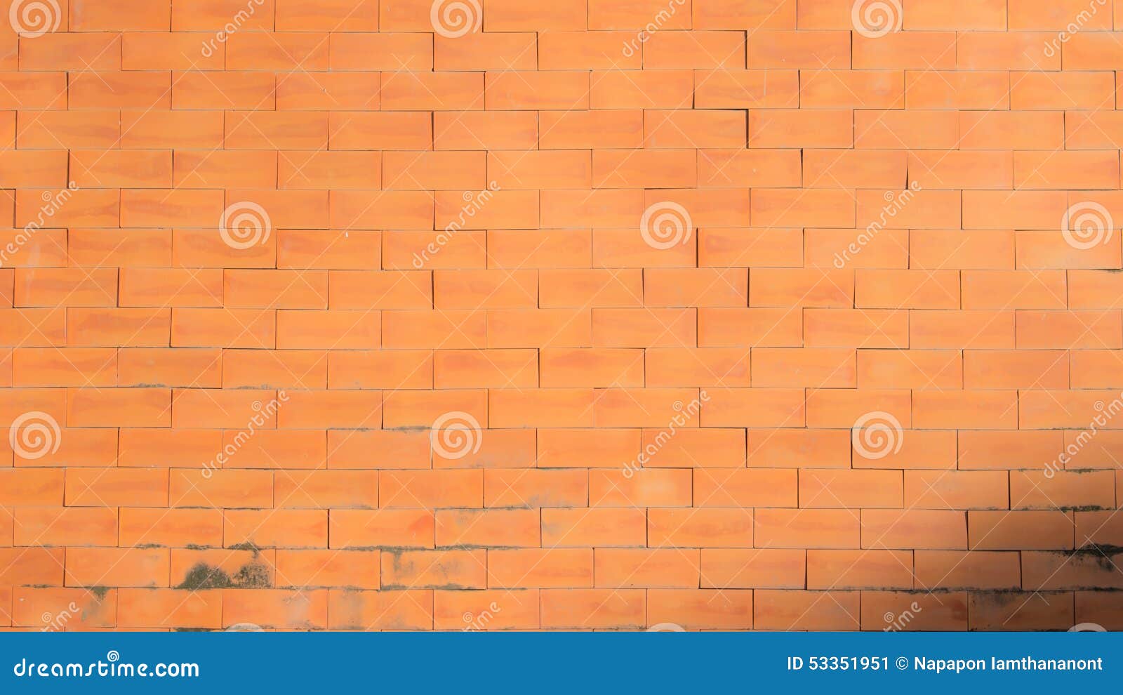 Smooth Warm Orange Brick Wall Stock Image - Image of modern, orange ...