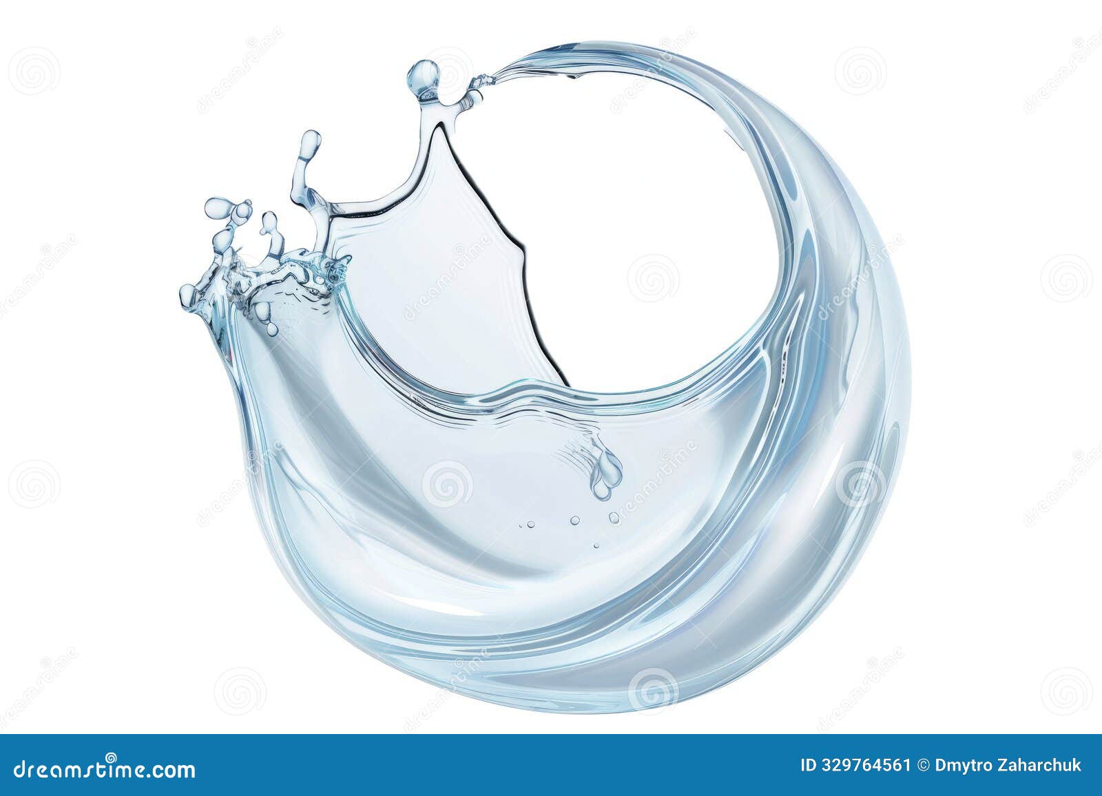 Smooth Water Arch Splash, Isolated On White Stock Image | CartoonDealer ...