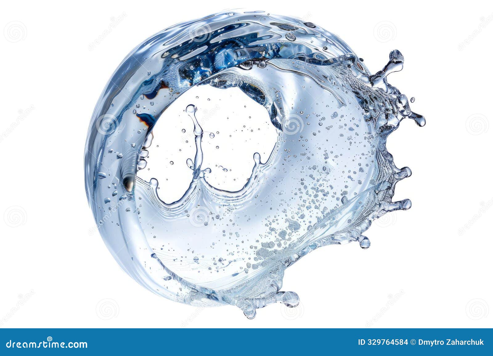 Smooth Water Arch Splash, Isolated on White Stock Photo - Image of aqua ...