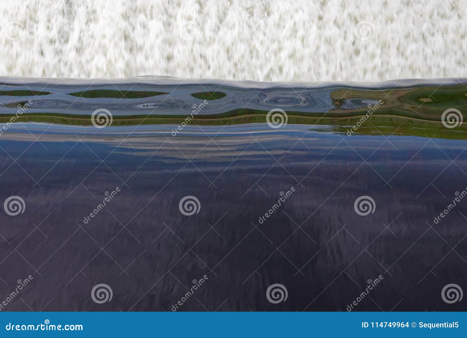 Smooth Water Falling Over the Edge Stock Photo - Image of nature, close ...