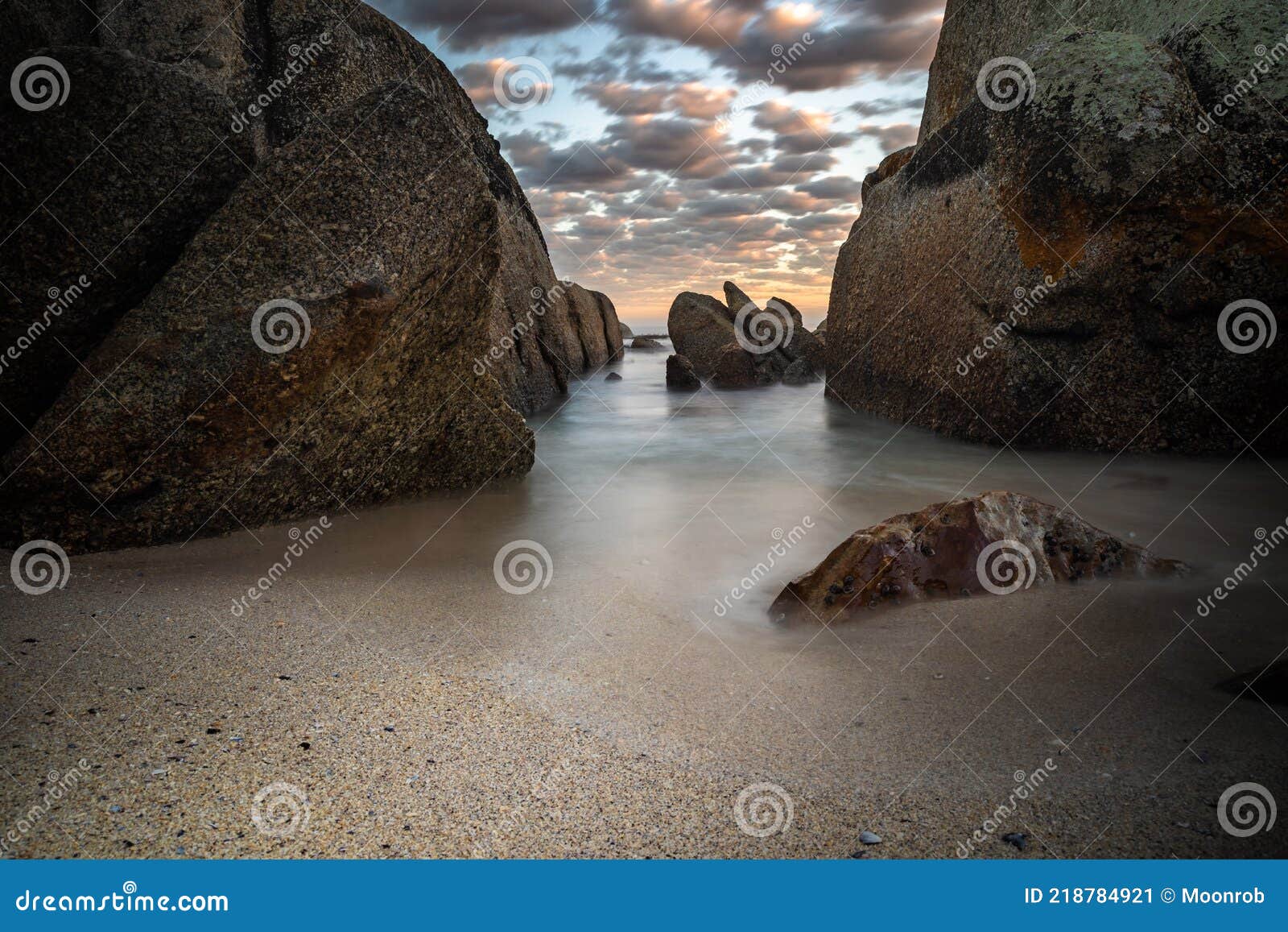 Smooth Water between the Rocks Stock Image - Image of smooth, colors ...