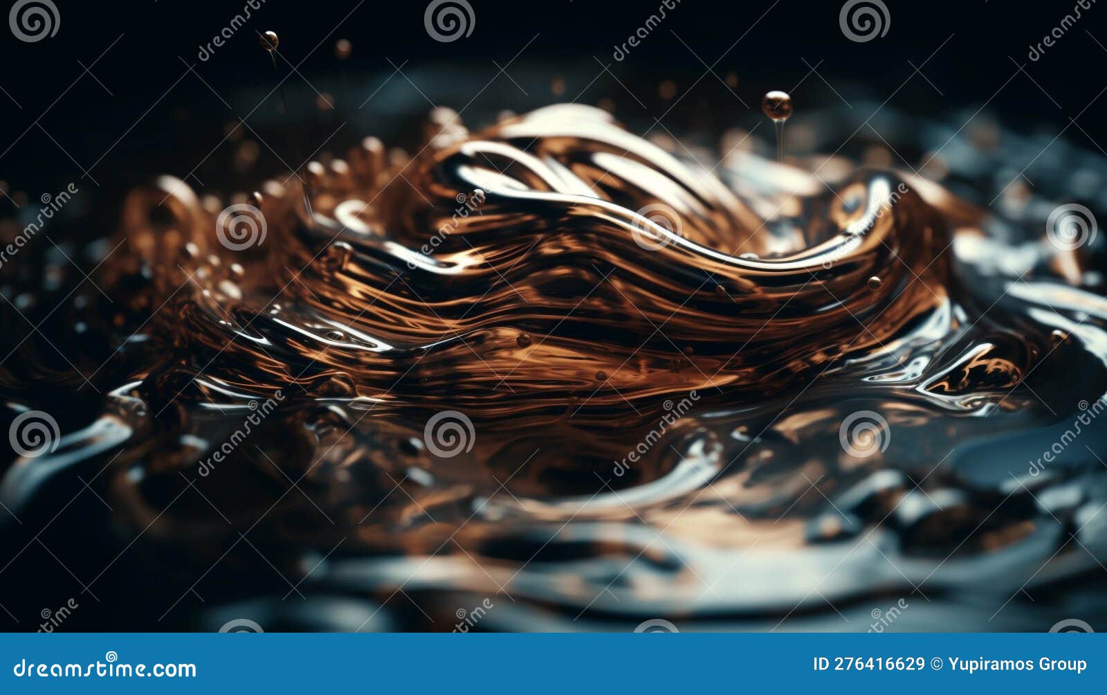 Smooth Water Surface Reflects Abstract Wave Pattern Generated by AI ...