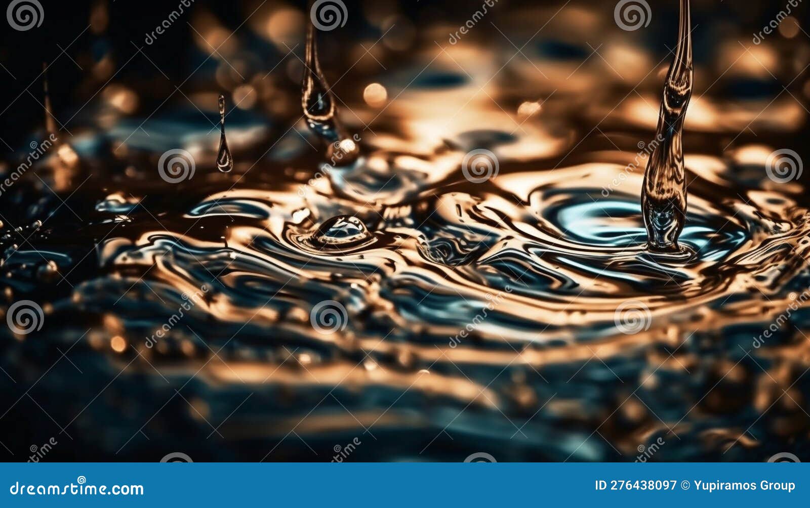 Smooth Water Surface Reflects Multi Colored Wave Pattern Generated by ...