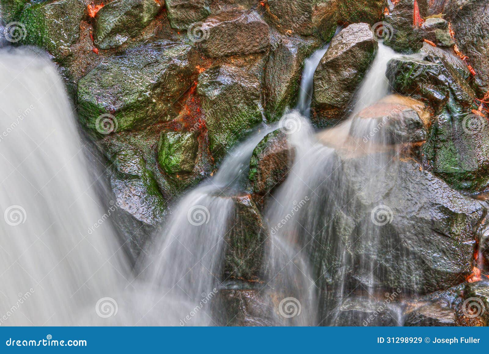 Smooth Waterfall in HDR High Dynamic Range Stock Image - Image of ...
