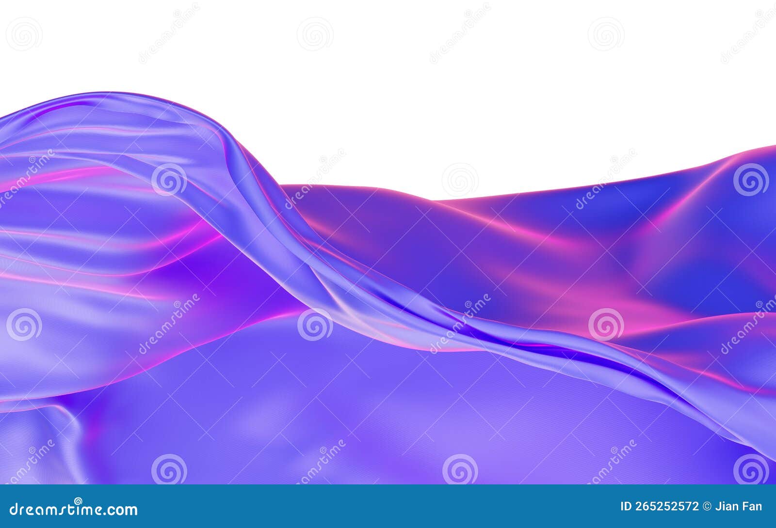 Smooth Wave Cloth Background, 3d Rendering Stock Illustration ...