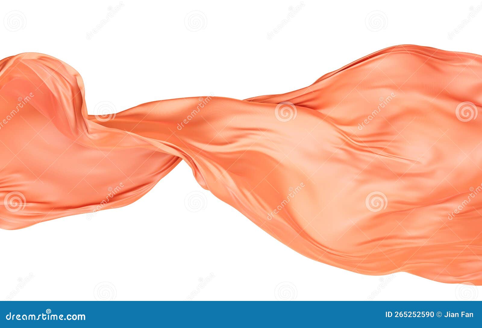 Smooth Wave Cloth Background, 3d Rendering Stock Illustration ...