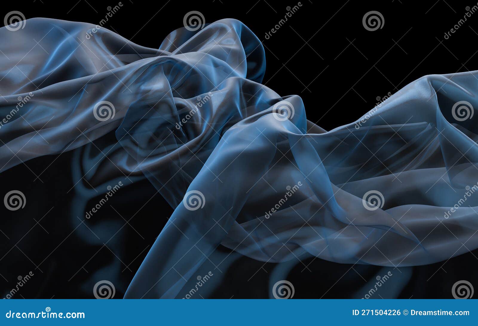 Smooth Wave Cloth Background, 3d Rendering Stock Illustration ...