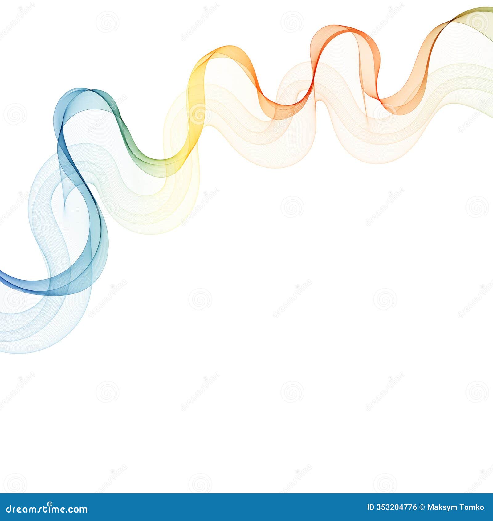 Smooth Wave Flow. Color Wave. Abstract Design Elements. Eps 10 Stock ...