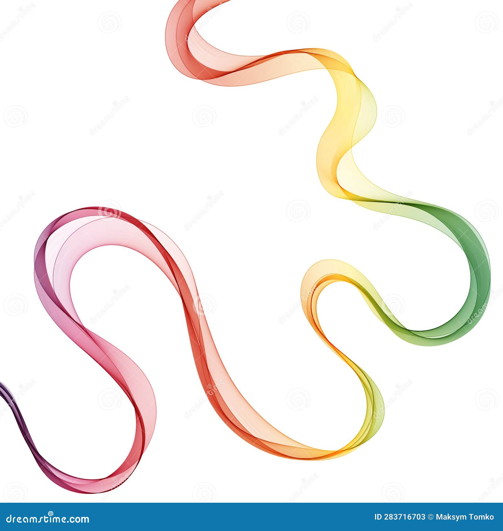 Smooth Wave Flow. Color Wave. Abstract Design. EPS 10 Stock ...