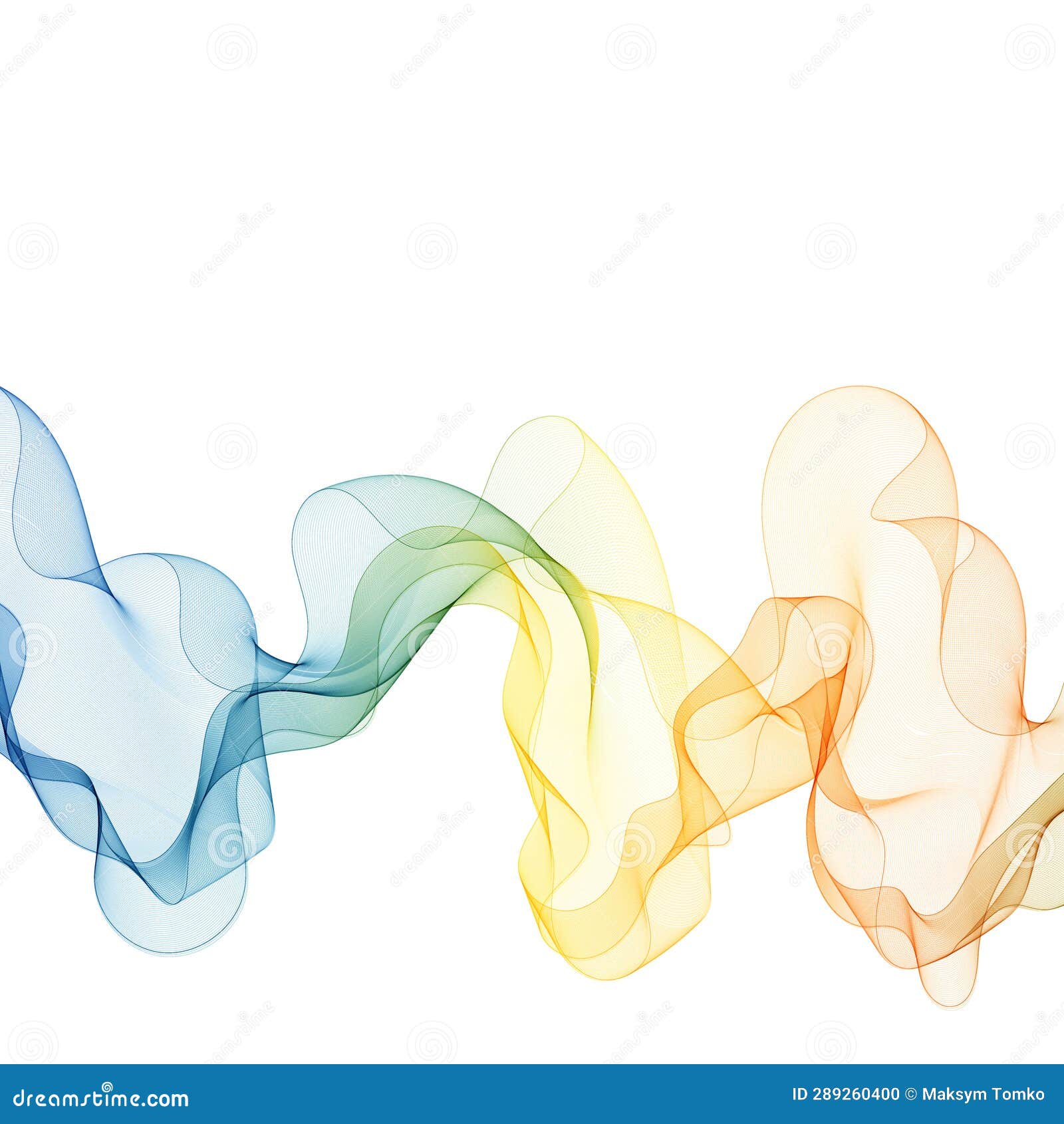 Smooth Wave Flow. Color Wave. Abstract Design. Eps 10 Stock Photo ...