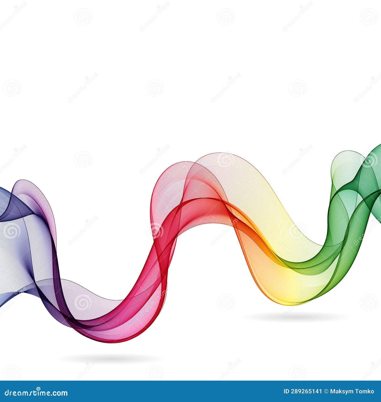 Smooth Wave Flow. Color Wave. Abstract Design. Eps 10 Stock Vector ...