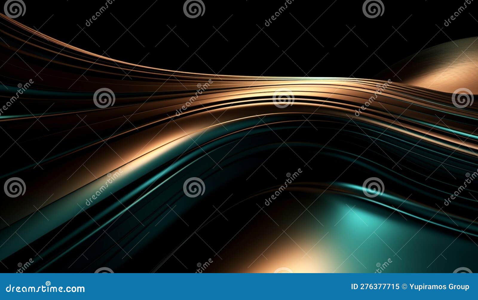 Smooth Wave Pattern Backdrop in Futuristic Blue Generated by AI Stock ...