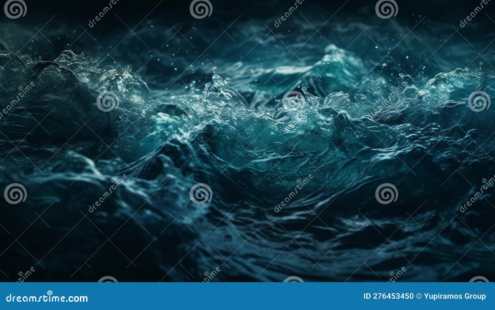 Smooth Wave Pattern Flowing in Blue Water Generated by AI Stock Photo ...