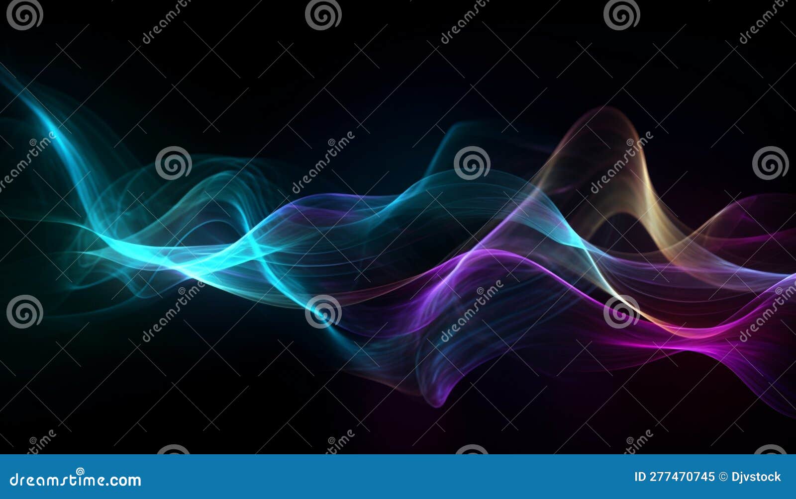 Smooth Wave Pattern Flowing in a Row Generated by AI Stock Illustration ...