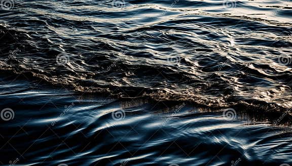Smooth Wave Pattern Reflects Beauty in Nature Tranquility Generated by ...