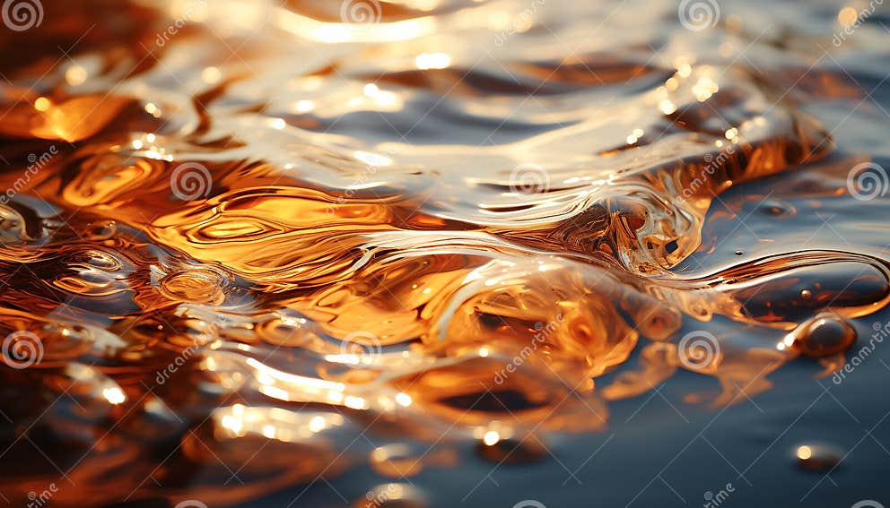 Smooth Wave Pattern Reflects Vibrant Colors in Tranquil Water Backdrop ...