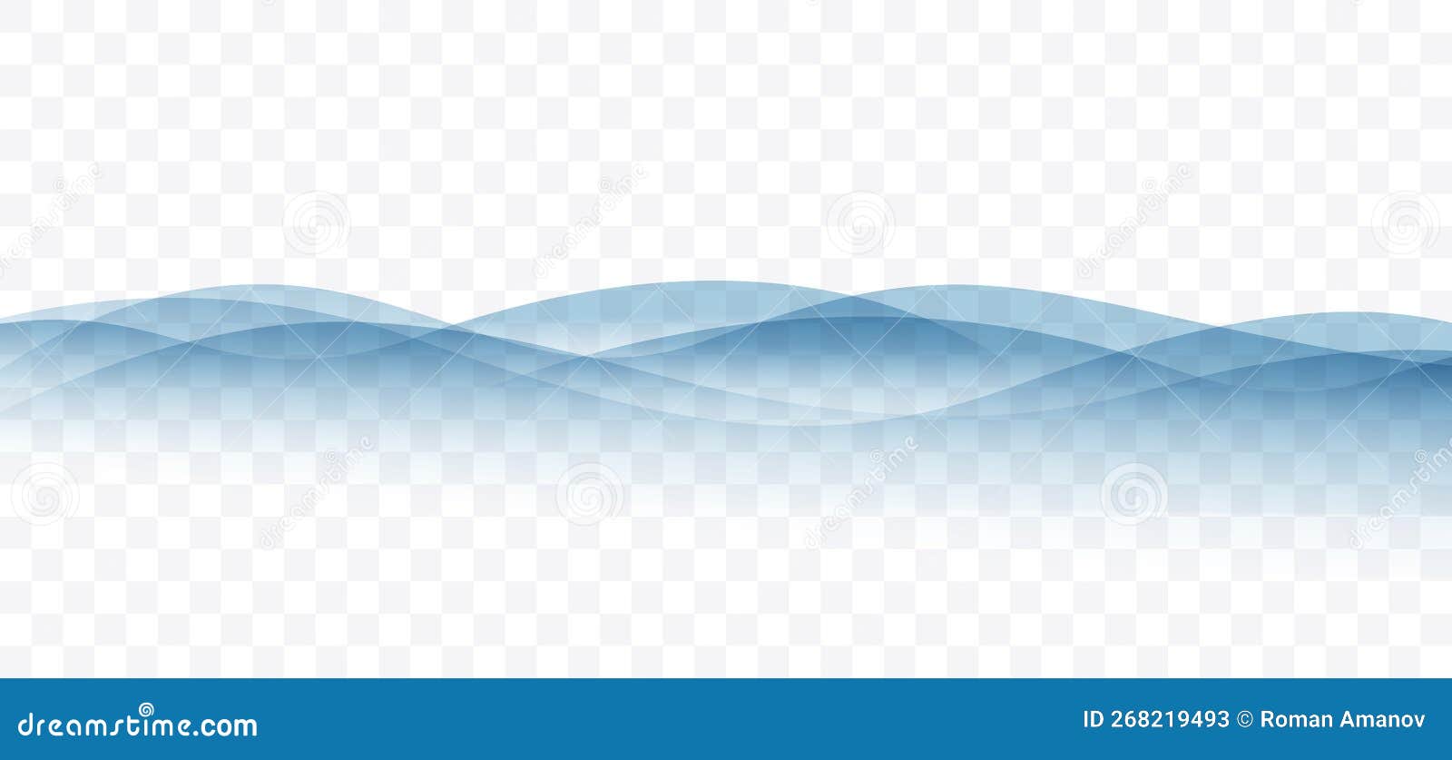 Smooth Wave Pattern. Transparent Water Wave Background Stock Vector ...