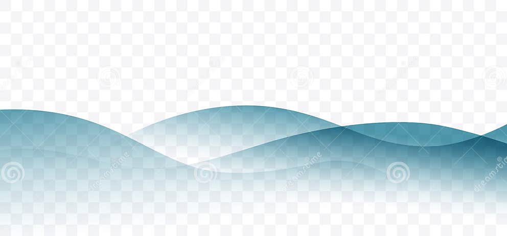 Smooth Wave Pattern. Transparent Water Wave Background Stock Vector ...