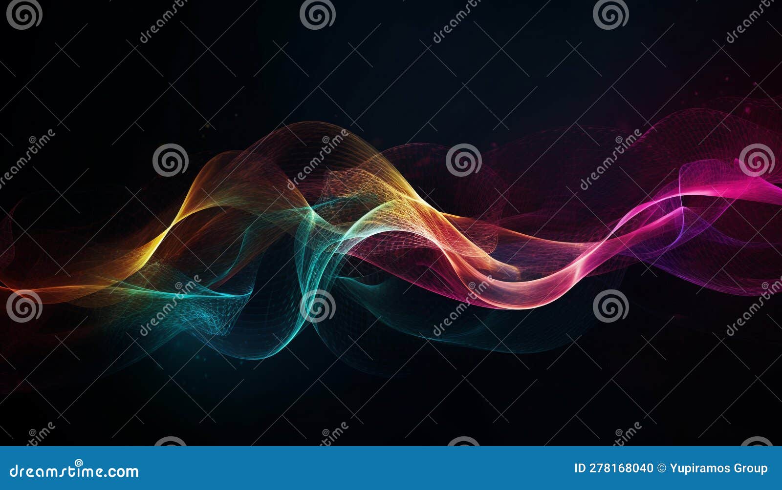 Smooth Wave Pattern in Vibrant Multi Colors Generated by AI Stock ...