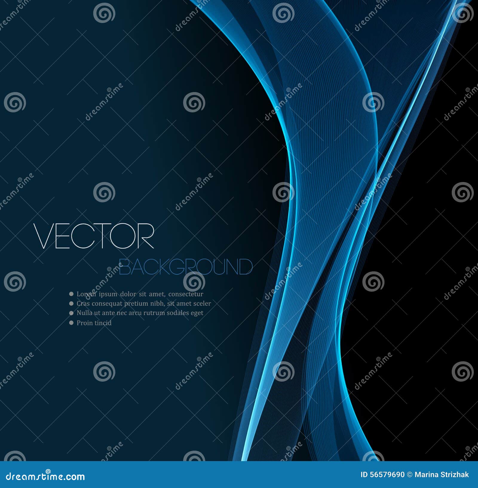 Smooth Wave Stream Line Abstract Header Layout Stock Vector ...