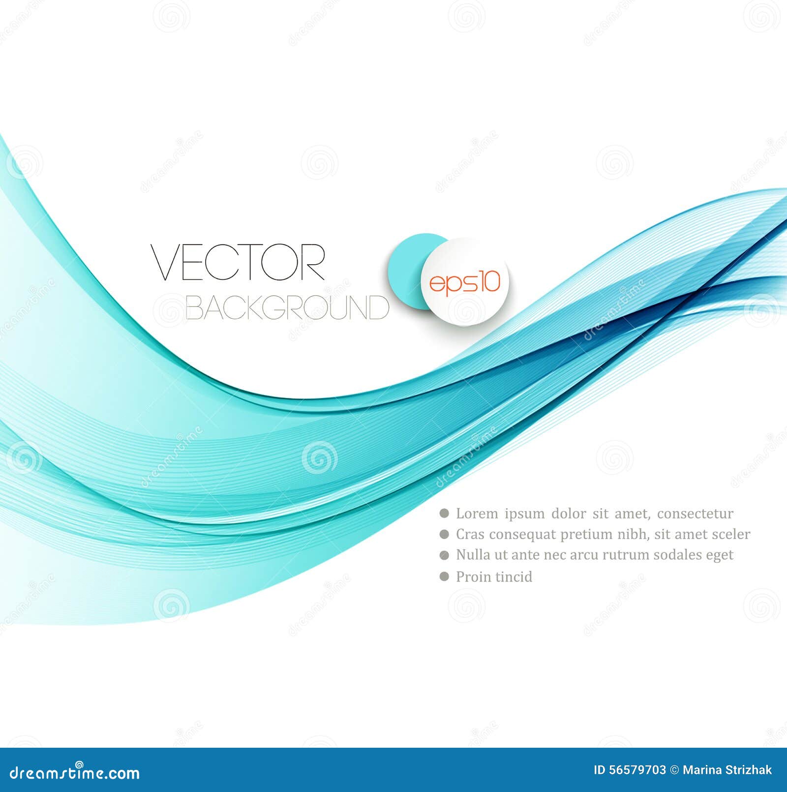 Smooth Wave Stream Line Abstract Header Layout Stock Vector ...